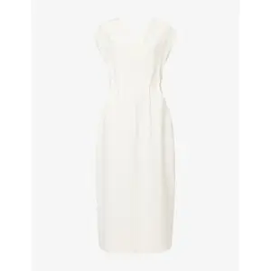 THE DROPPED COLLECTION Kimono Silk Midi Dress - Ivory