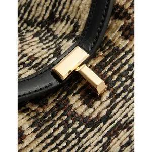 TOTEME Mini T-lock Woven Clutch Bag - Rye/black