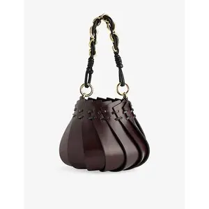 AMANU Panelled Logo Leather Mini Top-handle Bag