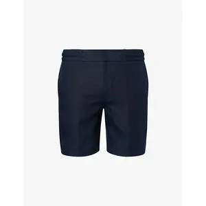Orlebar Brown Cornell Tailored-fit Italian Linen Shorts - Night Iris