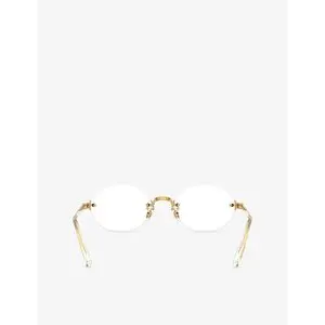 Ray-ban X A$ap Rocky Arista Oval-frame Metal Eyeglasses - Gold