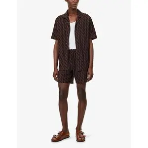 Frescobol Carioca Augusto Terry Jacquard Cotton-blend Shorts - Cacao