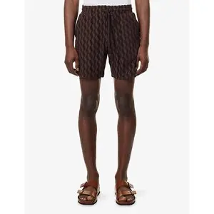 Frescobol Carioca Augusto Terry Jacquard Cotton-blend Shorts - Cacao