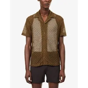 RAITH Marcelo Short-sleeve Lace Cotton Shirt