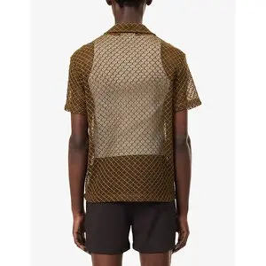RAITH Marcelo Short-sleeve Lace Cotton Shirt
