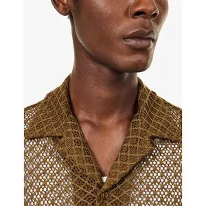 RAITH Marcelo Short-sleeve Lace Cotton Shirt