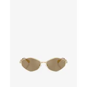 Michael Kors Mk1181 Coast Irregular-frame Metal Sunglasses
