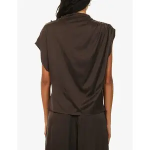 TWP Asymmetrical Draped Silk Top - Delicioso