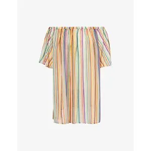 Missoni Chevron-pattern Cotton-blend Mini Dress