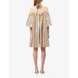 Missoni Chevron-pattern Cotton-blend Mini Dress