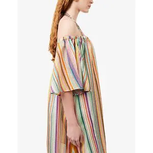 Missoni Chevron-pattern Cotton-blend Mini Dress