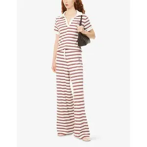 4TH & RECKLESS Azure Striped Cotton Trousers