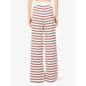 4TH & RECKLESS Azure Striped Cotton Trousers