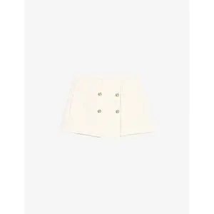 Maje Wrap Tweed Cotton-blend Skort