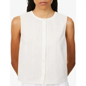 Theory Sleeveless Cotton Shell Top