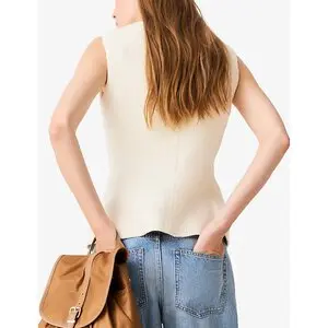 Maje Sleeveless Tweed Waistcoat