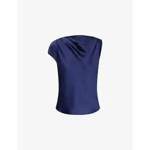 Theory Cowl-neck Woven Top