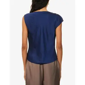 Theory Cowl-neck Woven Top