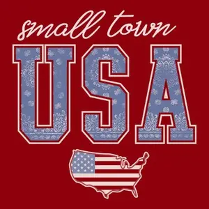 LOST GODS Town Usa Map Short Sleeve Graphic T-shirt - Cardinal