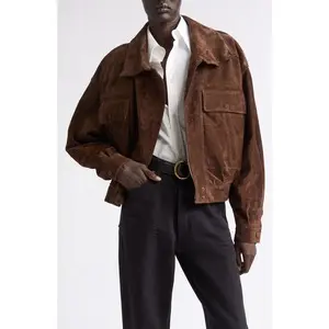Saint Laurent Suede Bomber Jacket - Ebene