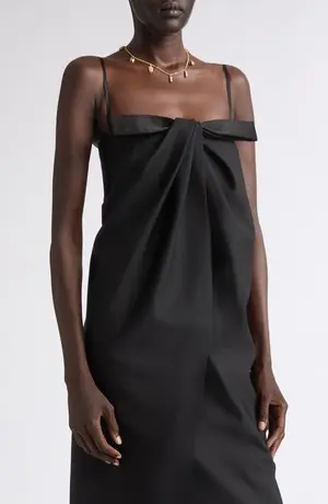 Givenchy Sliced Bow Wool & Mohair Gown