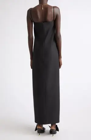 Givenchy Sliced Bow Wool & Mohair Gown