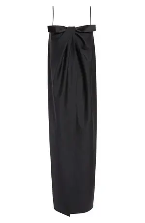 Givenchy Sliced Bow Wool & Mohair Gown