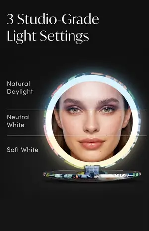 FANCII Mini Taylor Led Compact Mirrorhappy Flowers