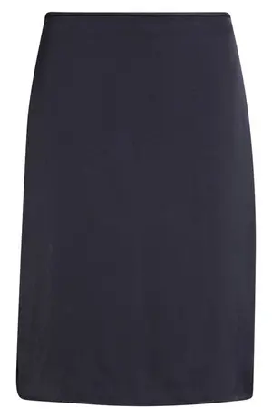 JIL SANDER Fluid Sablé Virgin Wool A-line Skirt - Midnight