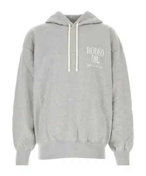 1989 STUDIO Letter Print Hoodie - Gray
