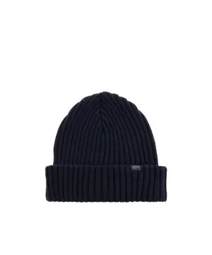 PAUL  SHARK Ribbed Knit Hat - Black