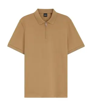 Hugo Boss Zip-fastening Short-sleeve Polo Shirt