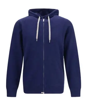 Brunello Cucinelli Long-sleeved Hooded Sweatshirt - Blue