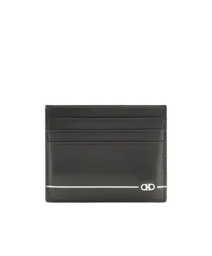 FERRAGAMO Logo Card Holder - Black
