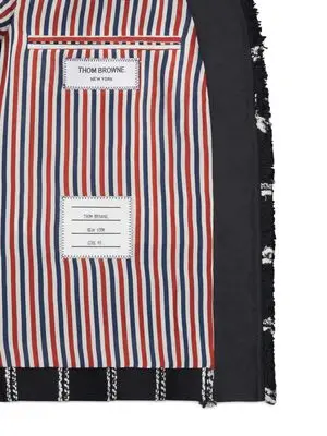 Thom Browne Checked Tweed Cropped Blazer