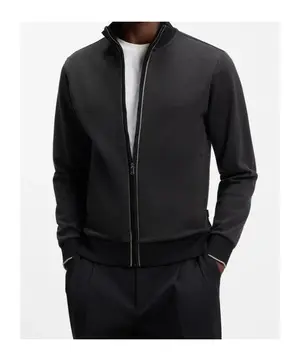Hugo Boss Cotton Sweatshirt With Zip Neck