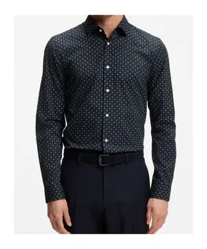 Hugo Boss Slim-fit Business Shirt In Stretch Poplin