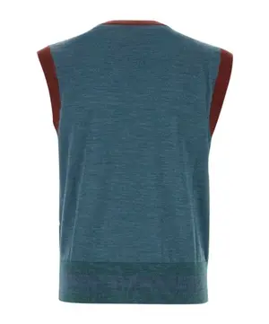 VIVIENNE WESTWOOD Argyle Knitted Vest - Blue