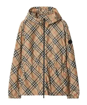 Burberry Checked Hooded Jacket - No