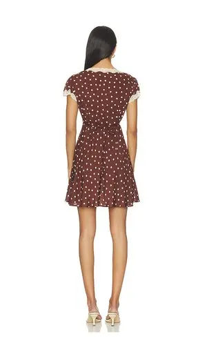 Rixo Cely Dress With Lace Trim - Brown