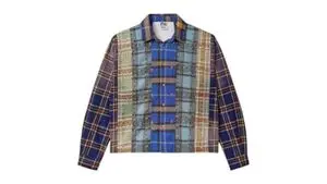 VALE FOREVER Splash Zone Cool Patchwork Long Sleeve Flannel