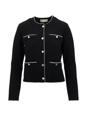 Tory Burch Kendra Wool Cardigan - Black