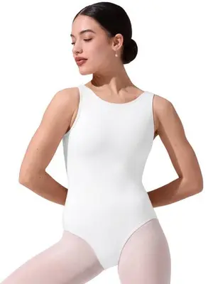 CAPEZIO High-neck Tank Leotard - White