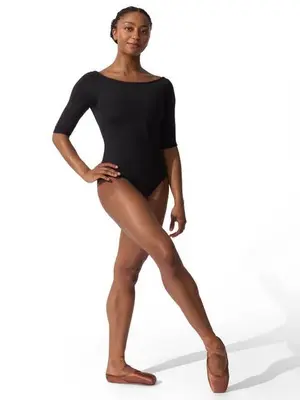 CAPEZIO Boatneck 3/4 Sleeve Leotard
