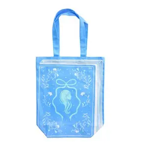 JOLLITY & CO Silhouette Book Themed Canvas Tote Bag - Assorted Pre-pack