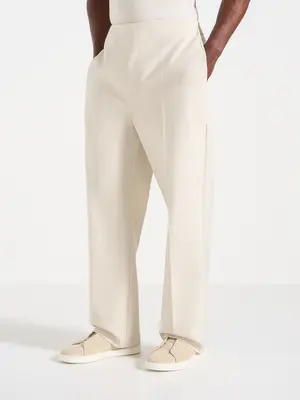 Manière De Voir Henri Foldover Detail Tailored Trousers - Cream