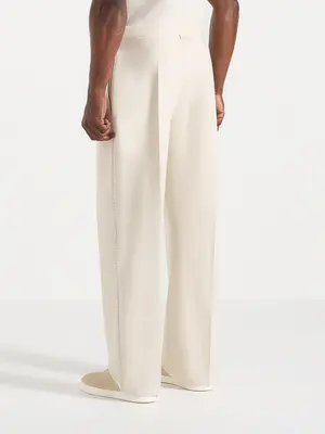 Manière De Voir Henri Foldover Detail Tailored Trousers - Cream