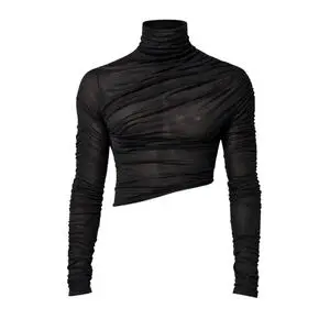 OSCARMORRIS Caresse Tulle Shirt - Black