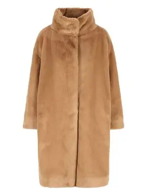 HERNO HERNO High-Neck Faux Fur Coat