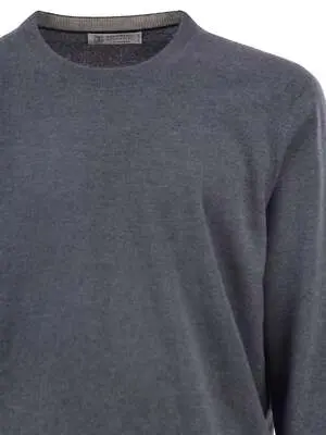Brunello Cucinelli Cashmere Crew Neck Sweater - Gray